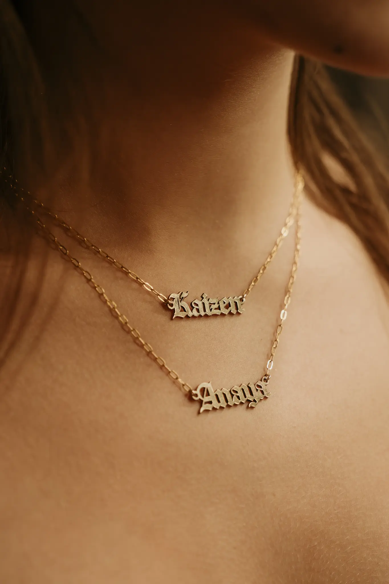 14K Gold Filled Double Name Necklace - NYMAR Designs
